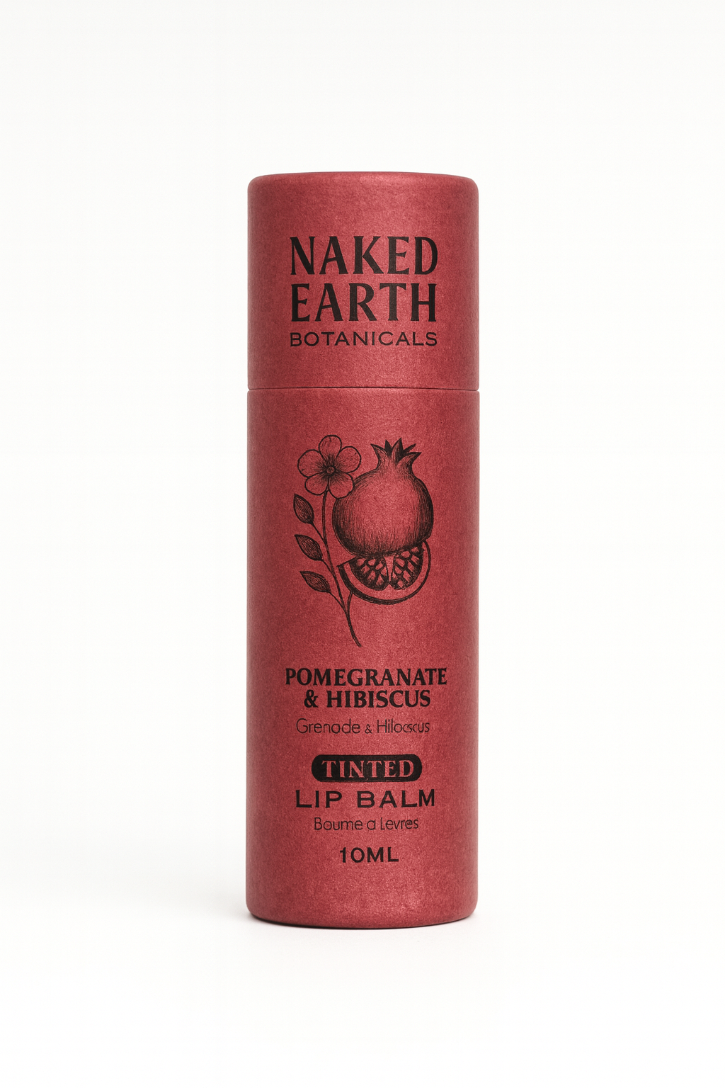 Pomegranate + Hibiscus Tinted Lip Balm – Naked Earth Botanicals